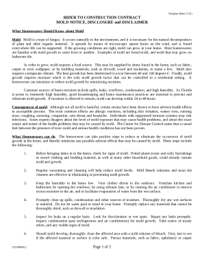 Mold Sample Clauses - Law Insider Doc Template | pdfFiller