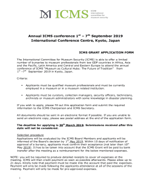 Fillable Online icms grant application form Fax Email Print - pdfFiller