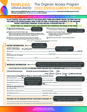 Fillable Online The Organon Access Program - 2023 ENROLLMENT FORM Fax Email Print - pdfFiller