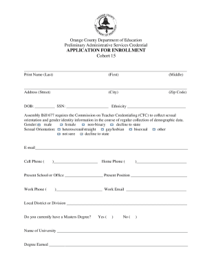 Fillable Online Application Form Cohort 15 Fax Email Print - pdfFiller