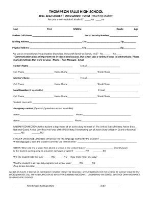 Fillable Online Enrollment Form - Returning Student.docx Fax Email ...