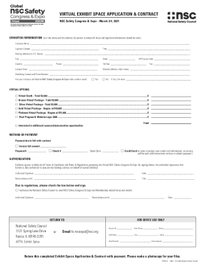 Fillable Online congress nsc Application and Contract for Virtual ...