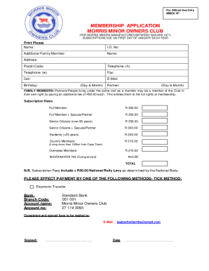 Fillable Online Member's Renewal Form Fax Email Print - pdfFiller
