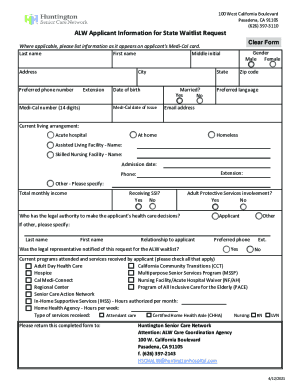 Fillable Online California's Assisted Living Waiver (ALW) - Fact Sheet ...