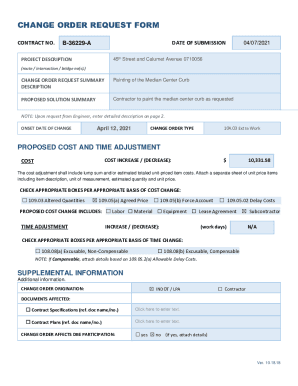 Fillable Online Change Orders 101: How to get paid for contract changes ...