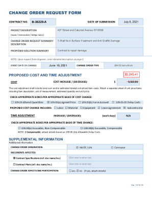 Fillable Online Change Order - Acquisitions Forms - Buying and Selling ...