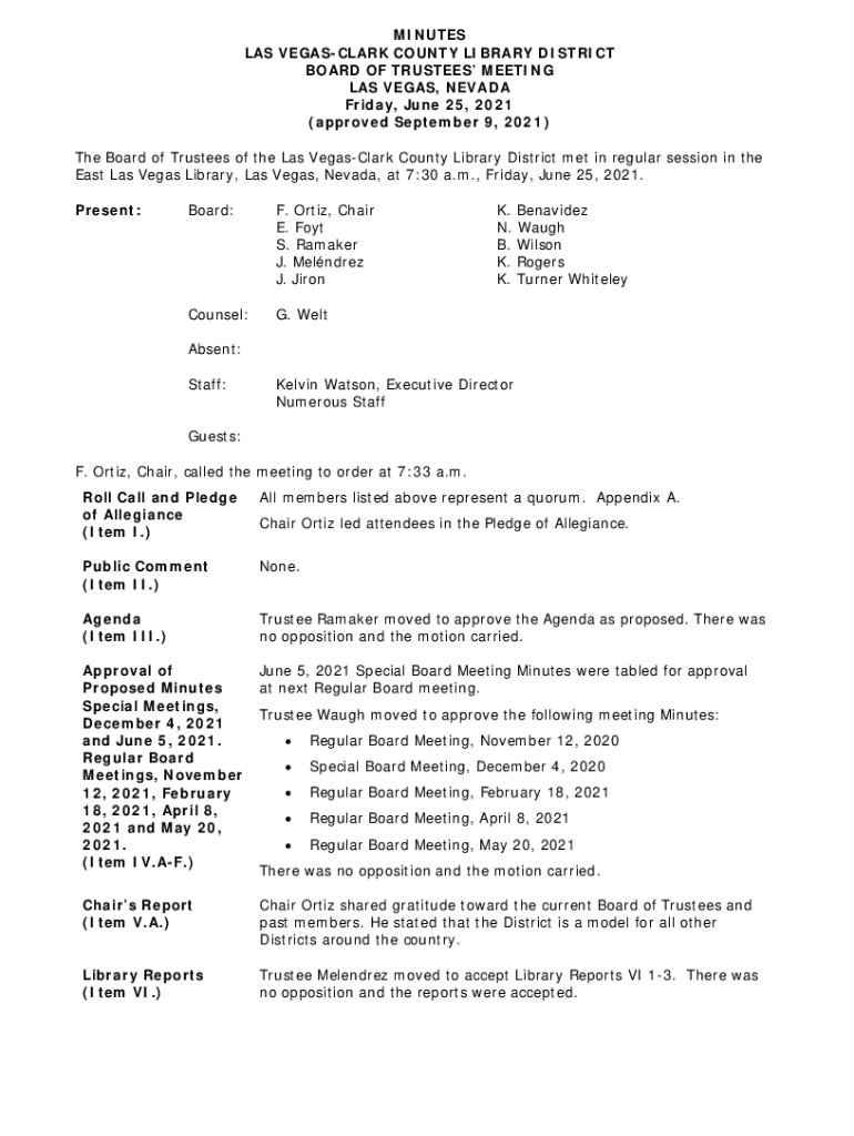 Fillable Online A G E N D A - Las Vegas Valley Water District Fax Email ...