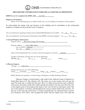 Fillable Online Preliminary Information Form (PIF) for INDIVIDUAL ...