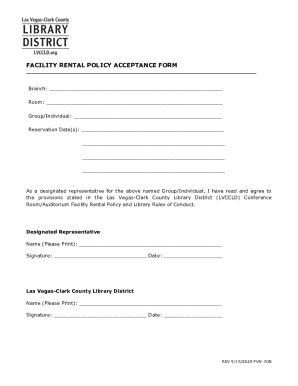 Fillable Online PARKS AND RECREATION FACILITY RESERVATION FORM Fax Email Print - pdfFiller