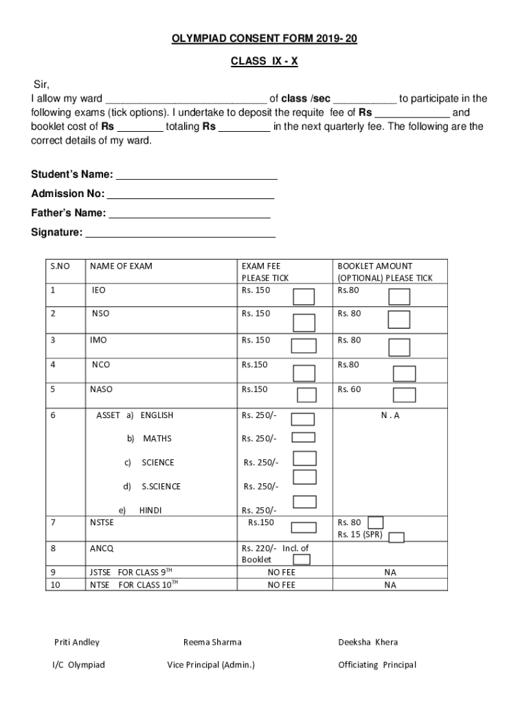 Fillable Online CONSENT FORM I allow my ward Fax Email Print - pdfFiller