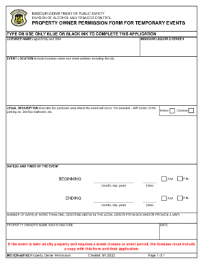 Fillable Online atc dps mo Property Owner Permission Form for temporary ...