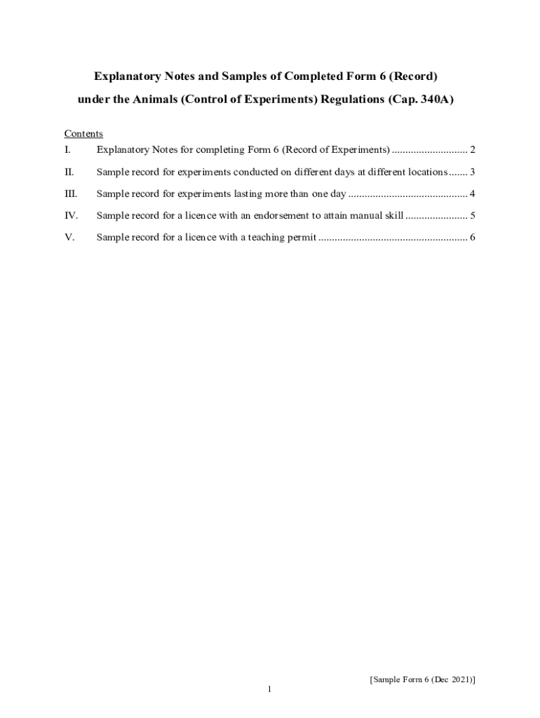 Fillable Online Explanatory Notes and Samples of Completed Form 6 ...