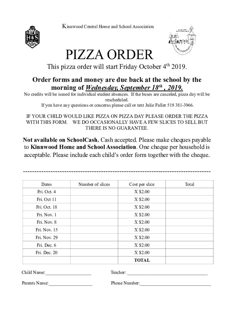 Fillable Online Pizza Order Form Template - Jotform Fax Email Print ...