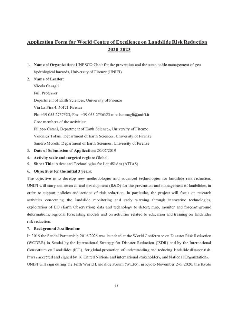 Fillable Online unesco chair/unitwin network final report form Fax Email Print - pdfFiller