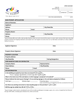 Fillable Online Temporary Signs in Right of Way and on Private Property ...