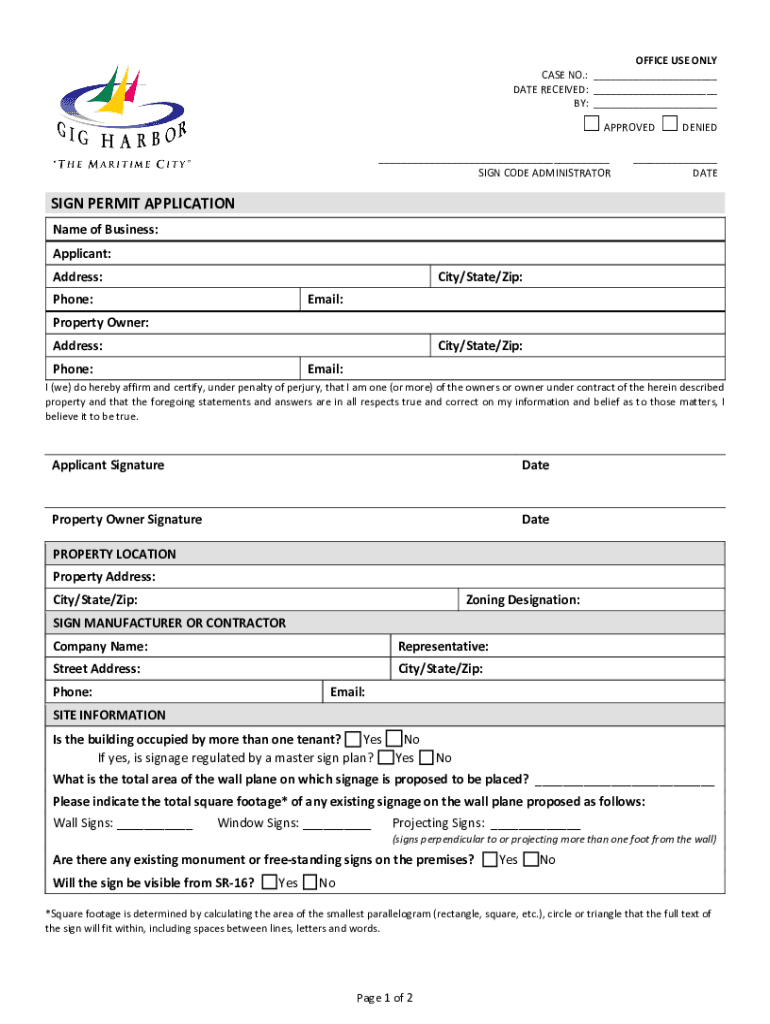 Fillable Online Temporary Signs in Right of Way and on Private Property Fax Email Print - pdfFiller