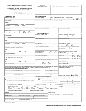 Fillable Online Bill Of Sale Form Florida First Report Of Injury Or ...