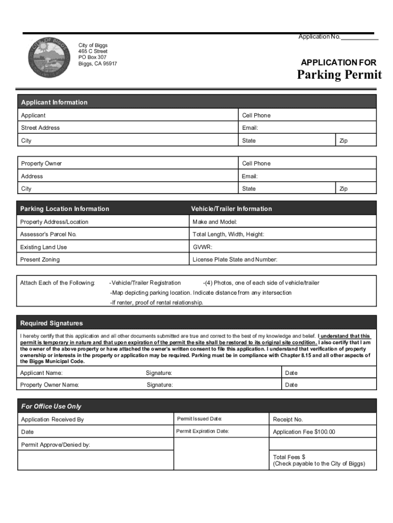 Fillable Online Facility Use Application - City of Biggs Fax Email Print - pdfFiller