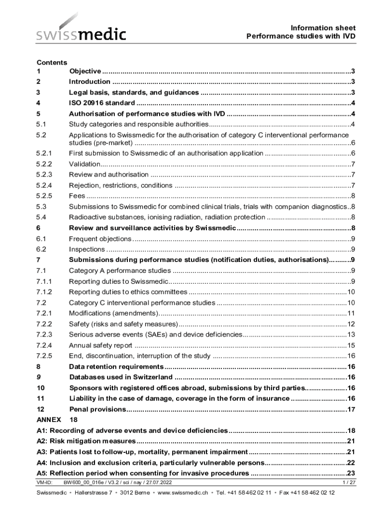 Fillable Online The role of ISO 20916 in IVDR clinical performance studies Fax Email Print ...