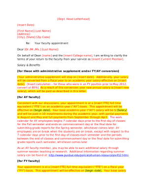 Department Head Letter Requesting Faculty Change to ... Doc Template ...