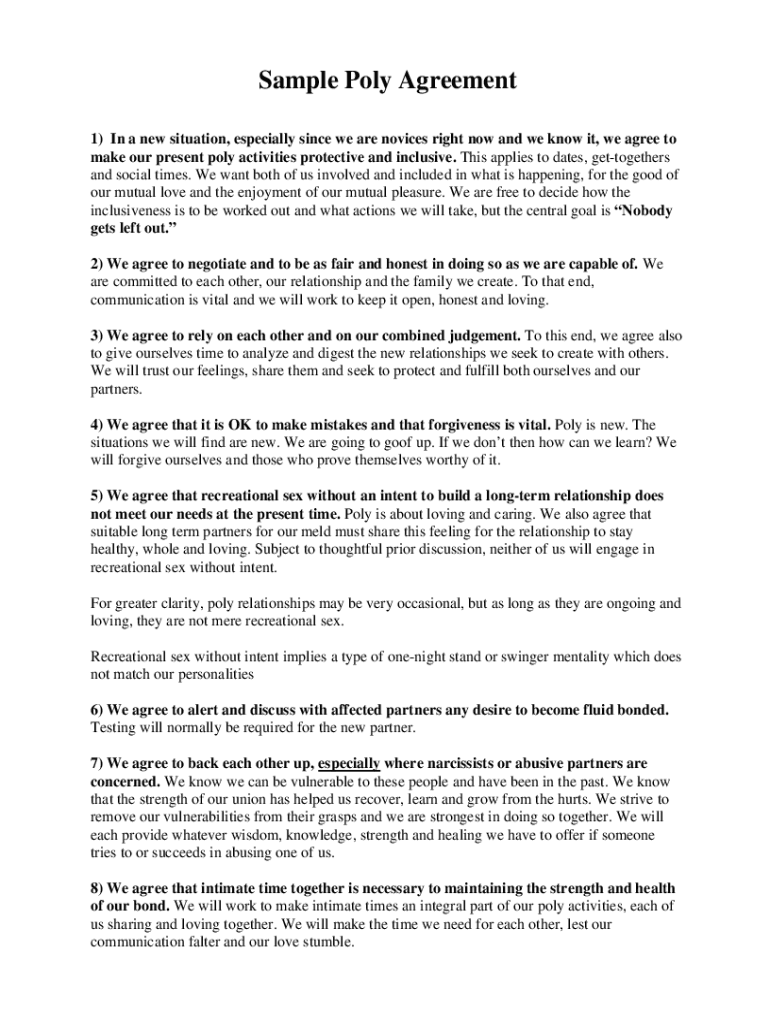 Fillable Online Sample Poly Agreement.doc Fax Email Print - pdfFiller