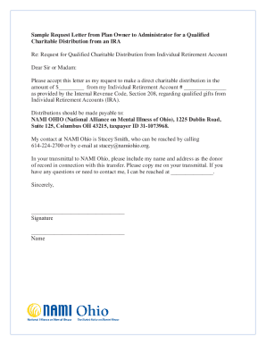 Fillable Online Sample Request Letter: Plan Owner to Administrator for ...