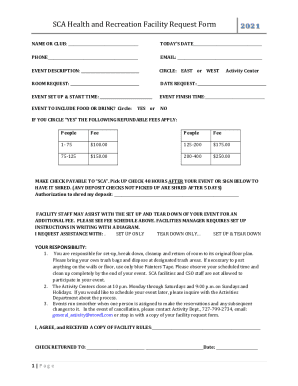 Fillable Online Campus Recreation Facility Request Form Today's Date ... Fax Email Print - pdfFiller