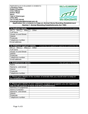 Fillable Online Home Boarding Application Form 2022 English Fax Email ...