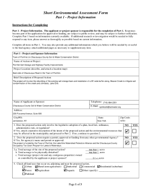 Fillable Online Short Environmental Assessment Form (SEAF), Part ...