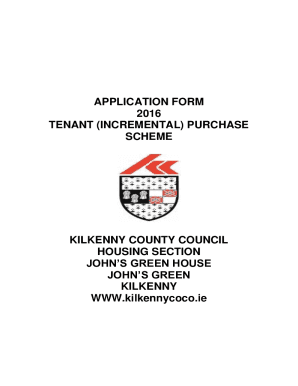 Fillable Online 1995 Tenant Purchase Scheme Application Form Fax Email ...