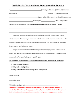Fillable Online Transportation Release Form.pdf - New Auburn School ...