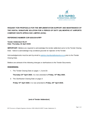 Fillable Online Request for Proposal for the Digital Signature Solution ...