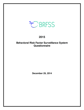 Fillable Online BEHAVIORAL RISK FACTOR SURVEILLANCE SYSTEMS ... Fax ...