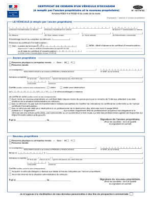 Fillable Online Certificat De Cession - Fill Online, Printable, Fillable, Blank ... Fax Email ...