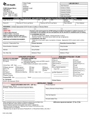 Fillable Online Outpatient Hospital Lab (CUMC - Bergan Mercy) - CHI ...