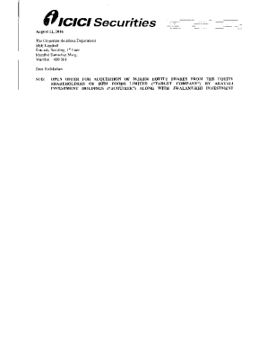 Fillable Online Letter of Offer - SEC.gov Fax Email Print - pdfFiller