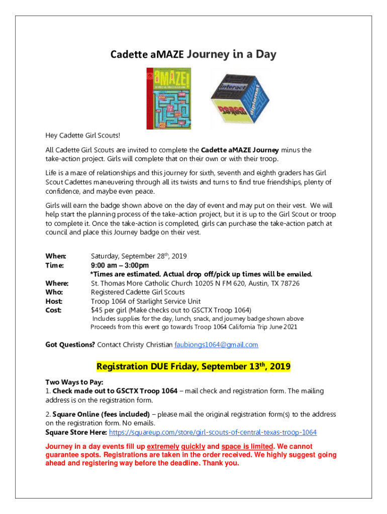 Cadette Media Journey Pdf Download - Fill Online, Printable, Fillable ...