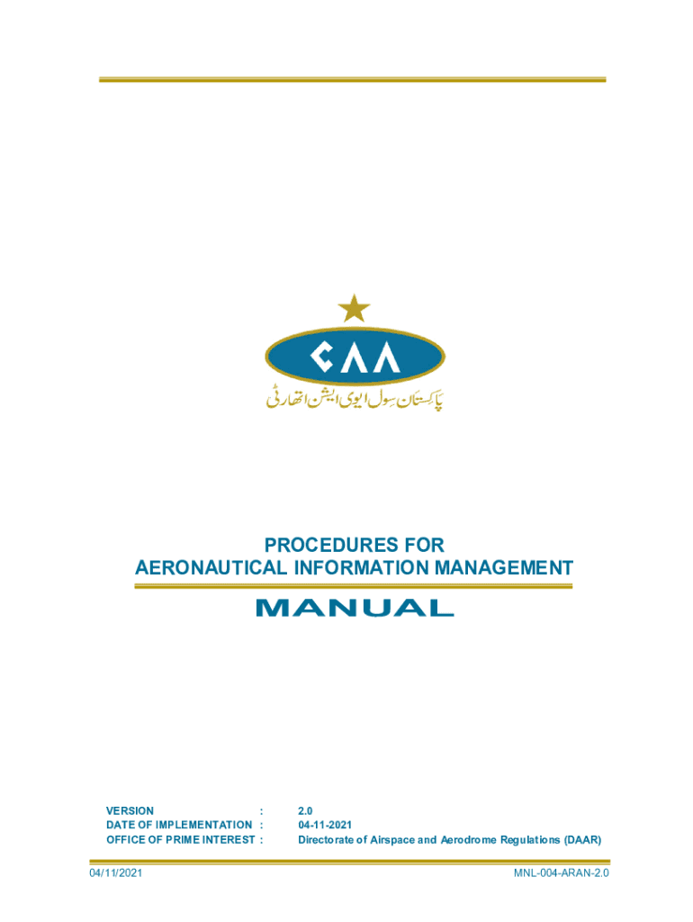 Fillable Online AIP Amendment - Department of Civil Aviation Fax Email ...