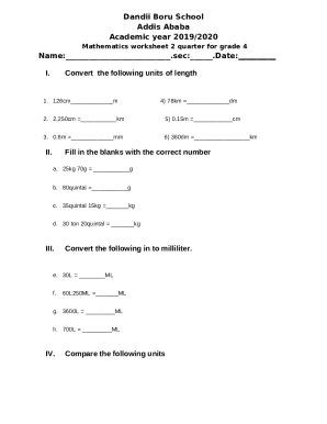 worksheet 2 grade 4 - Dandii Boru Doc Template | pdfFiller