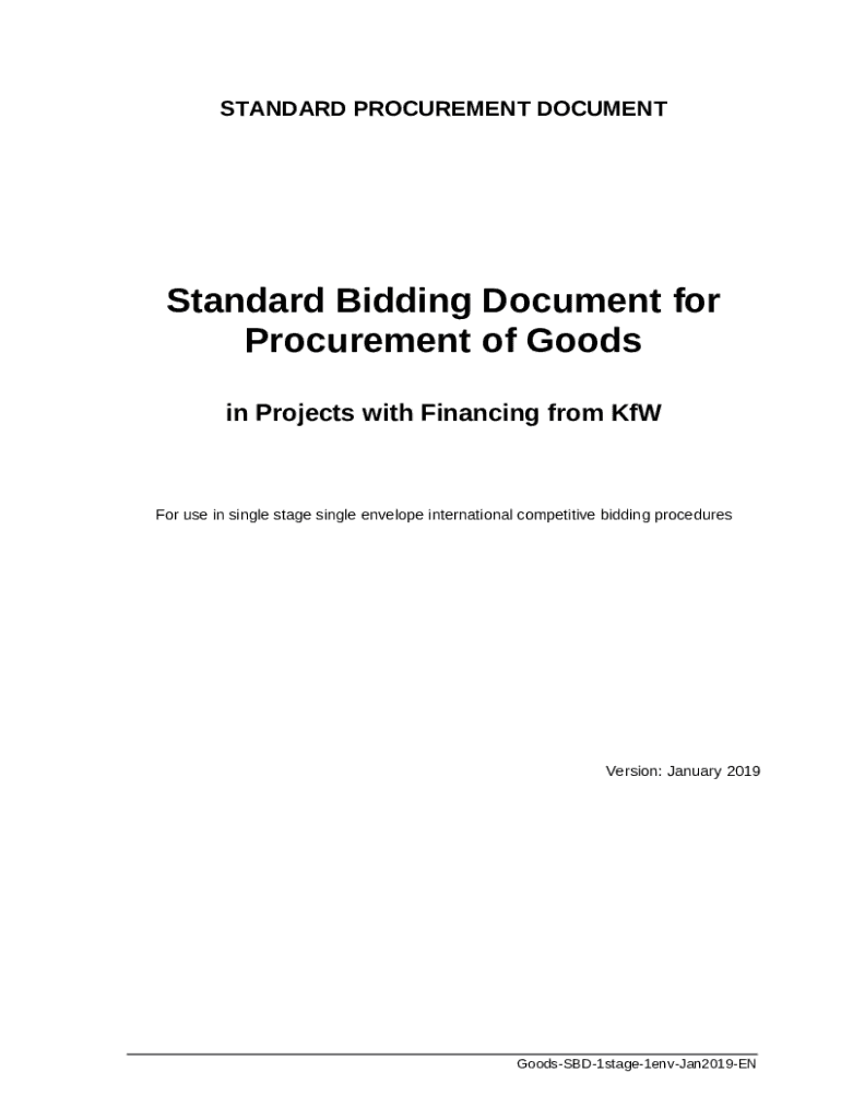Bidding Documents for Procurement of Plant Doc Template | pdfFiller
