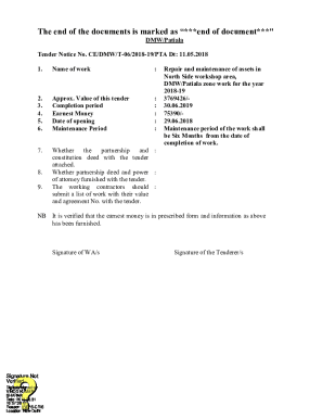 Fillable Online The end of the documents is marked as ***end of ...