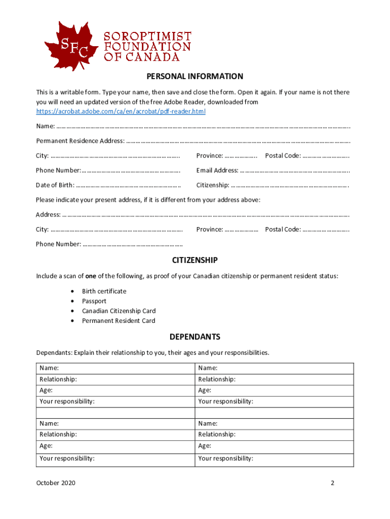 Fillable Online APPLICATION FORM GRANTS FOR WOMEN STUDENTS Fax Email ...