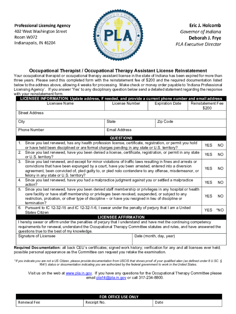 Fillable Online Frequently Asked Questions about State Licensure - AOTA ...