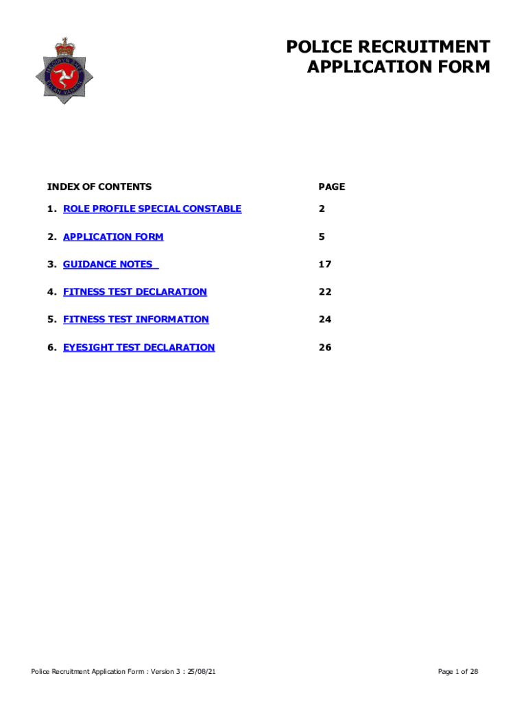Fillable Online Police constable application form Fax Email Print - pdfFiller