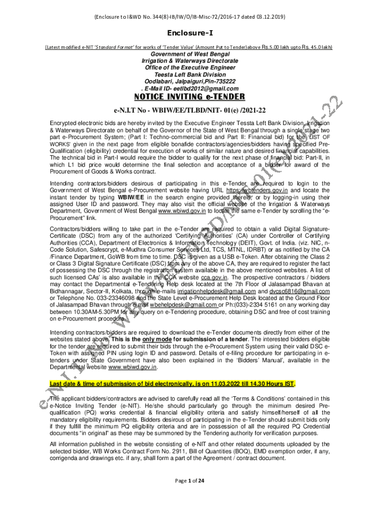 Fillable Online wbiwd gov Teesta Left Bank Division Fax Email Print ...