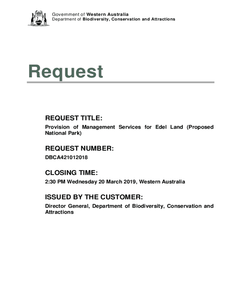 Fillable Online Department of Biodiversity, Conservation and Attractions: Home Fax Email Print ...