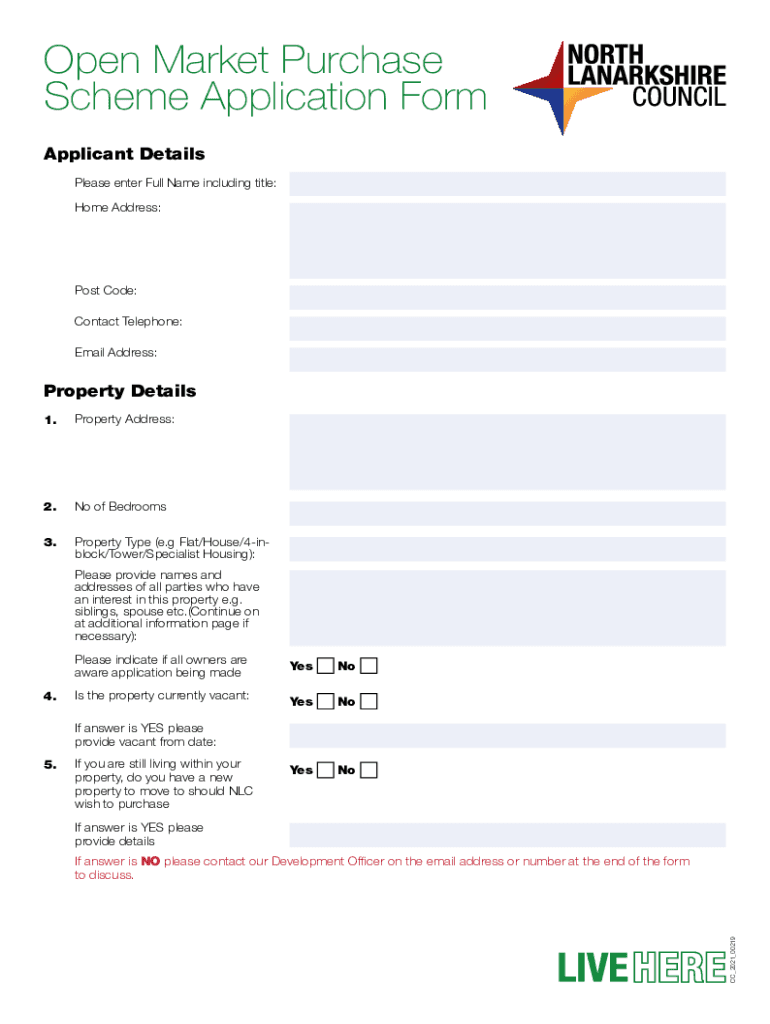 Fillable Online Open Market Purchase Scheme Application Form Fax Email ...