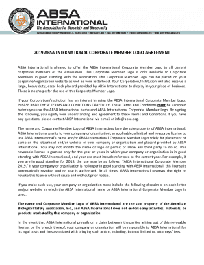 Fillable Online 2019 corp member logo use agreement Fax Email Print ...