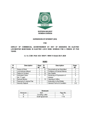 Fillable Online expression of interest for display of commercial ...