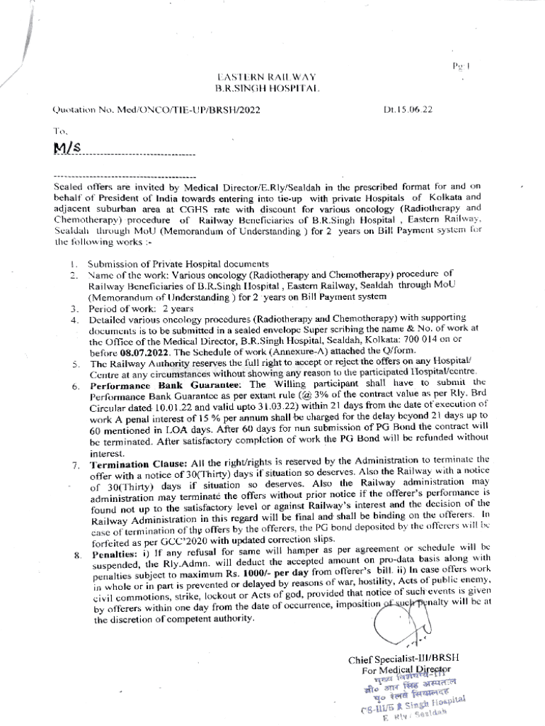 Fillable Online For Medical Direstpr - Eastern Railway Fax Email Print ...